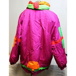 East West | Jackets & Coats | Vtg 8s 90s Neon Ski Jacket Womens Small ...
